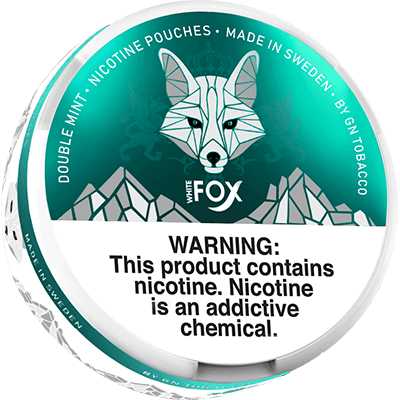 White Fox Nicotine Pouches - Double Mint — Nic Pouches USA